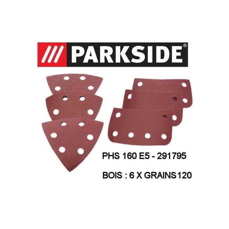 FEUILLES ABRASIVES BOIS 6X120 POUR PHS 160 E5 / PMS 160 A1